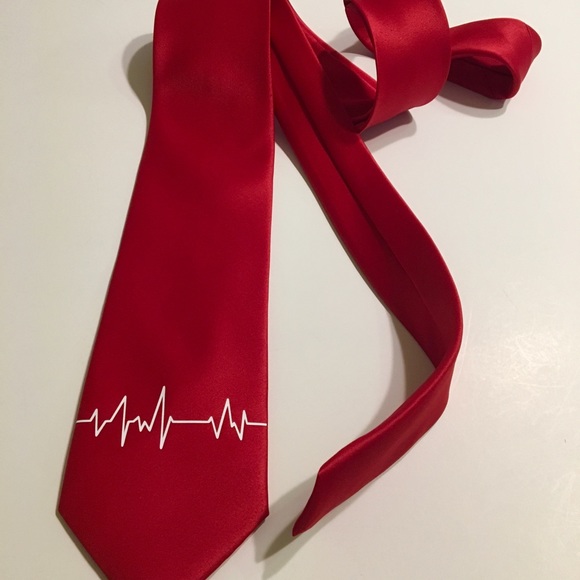 Accessories | Unique Fun Neckties Pulse Heartbeat | Poshmark